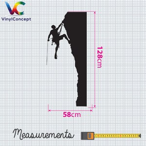Climber Climbing Man Wall Window Stickers Decals Fun Kids Decor Vinyl ...