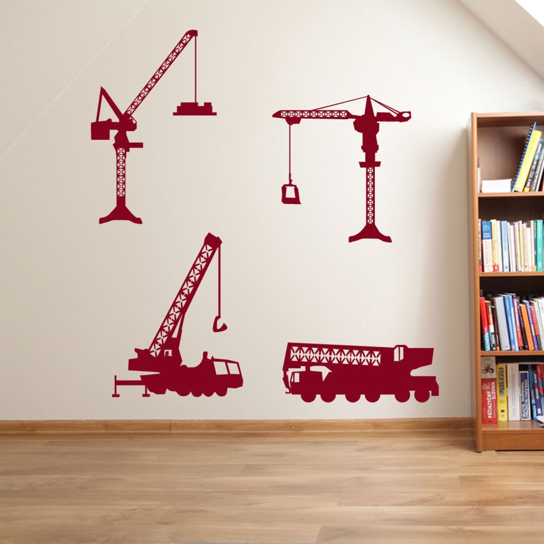 Cranes Construction Building Wall Stickers A59 - Etsy