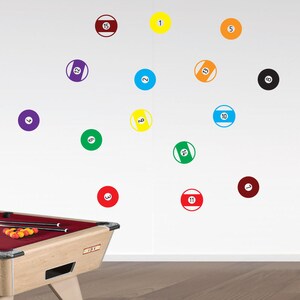 Pool Balls Wall Stickers A64 - Etsy