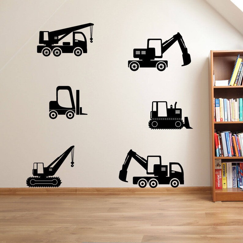 Childrens Construction Sticker Set A58 - Etsy