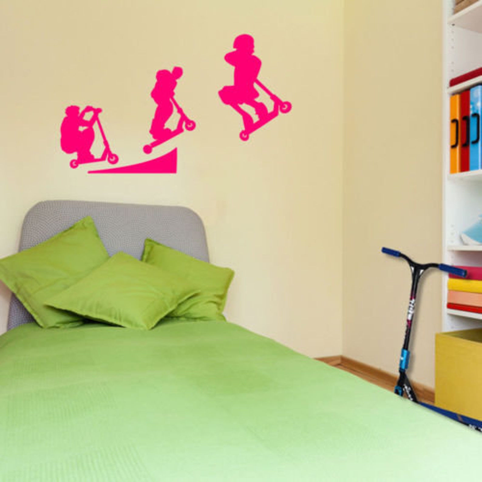 Stunt Scooter Ramp Jump Kids Style Children Street Wall - Etsy