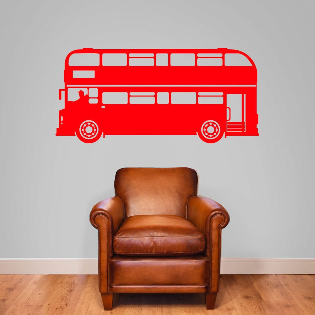 London Bus Old Style Buses Transport New Children Street Wall Stickers ...