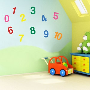 1 to 10 Numbers Wall Stickers Kids Nursery Play Room Home Art ...
