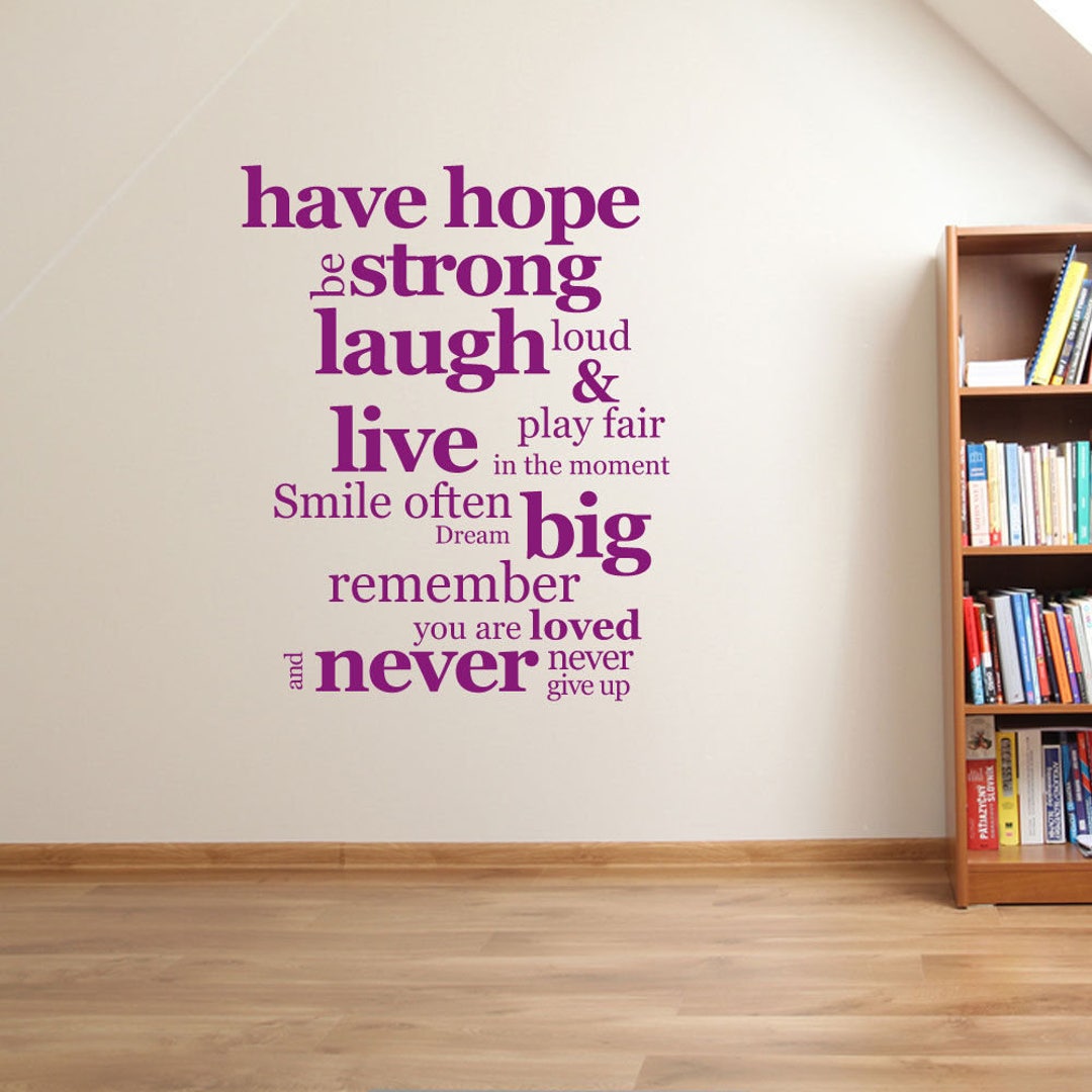 Hope Be Strong Laugh Loud A90 - Etsy
