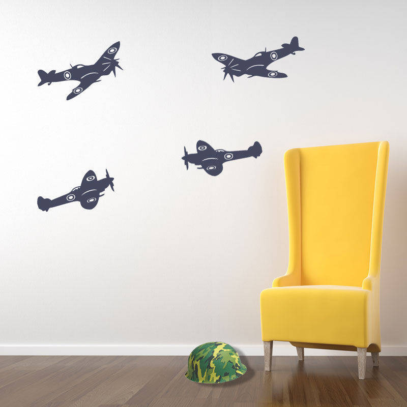 Army Wall Stickers Spitfire Aircraft Airplane A24 | Etsy
