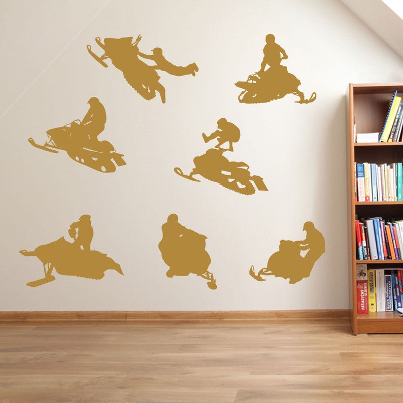 Skadoo Snowmobile Wall Stickers A60 - Etsy