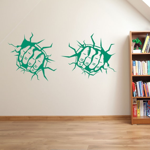 Two Fists Hands Punch Wall Sticker Decal Set Kid Decor Window - Etsy