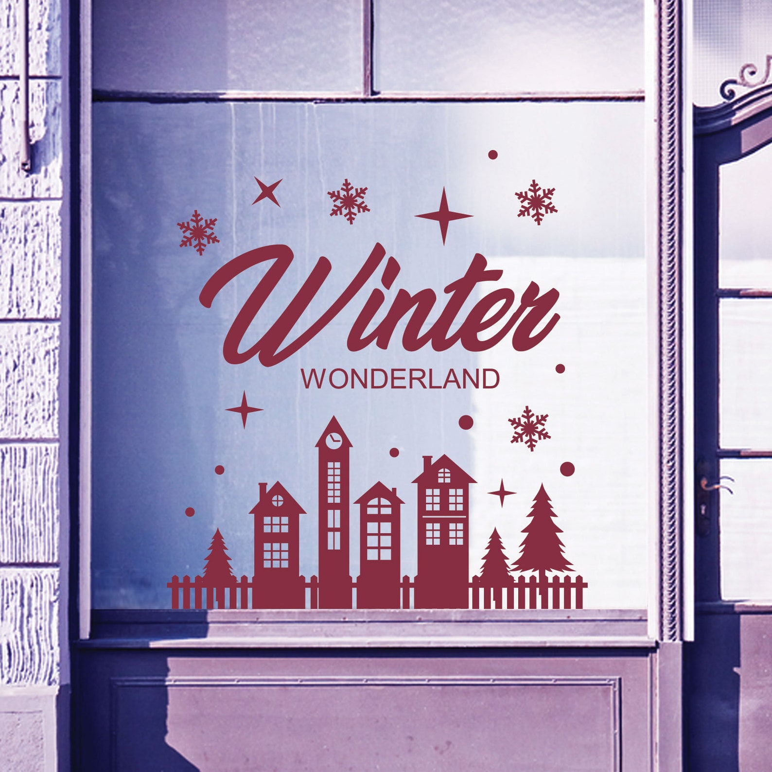 Christmas Shop Window Stickers Decals Display Xmas Wall Stickers ...