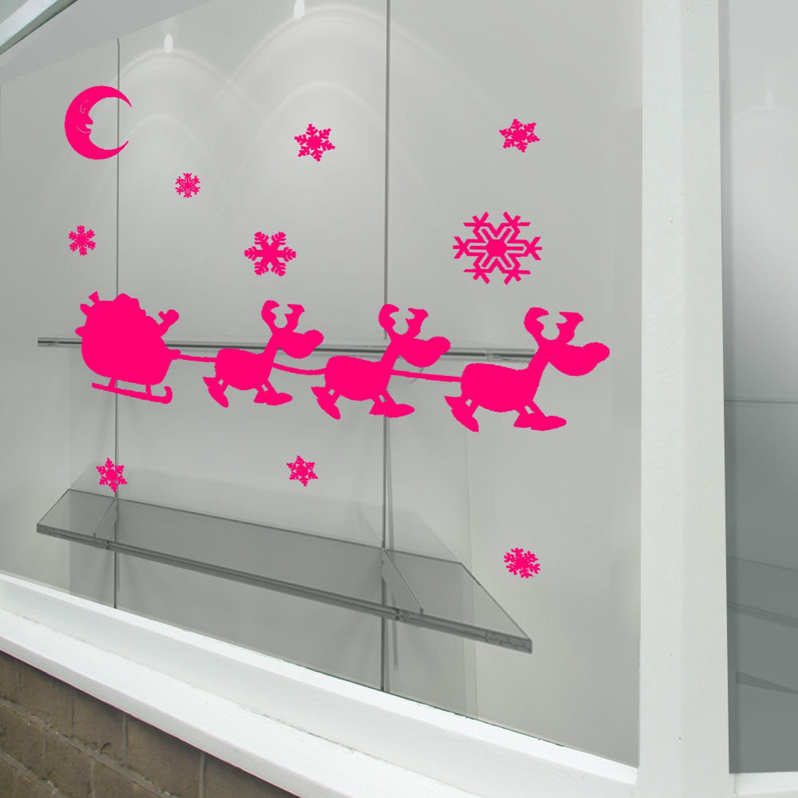 Christmas Xmas Display Shop Window New Santa and His Sleigh | Etsy