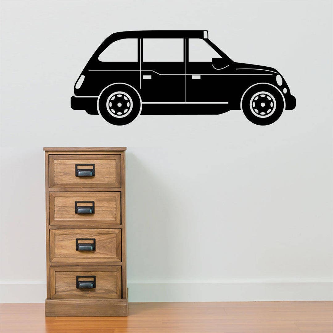 London Taxi Old Style Transport UK New Children Street Wall Stickers ...
