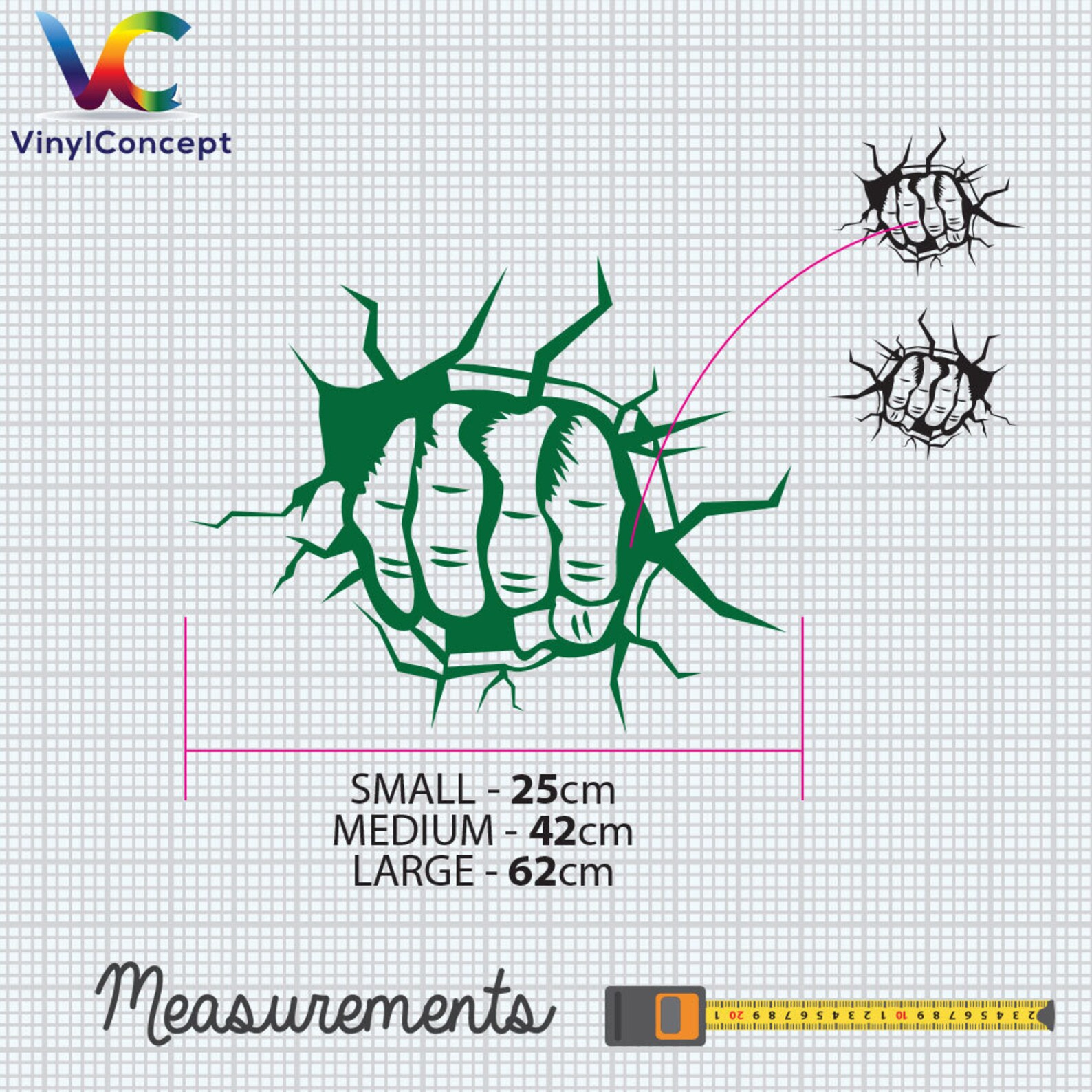 Two Fists Hands Punch Wall Sticker Decal Set Kid Decor Window - Etsy