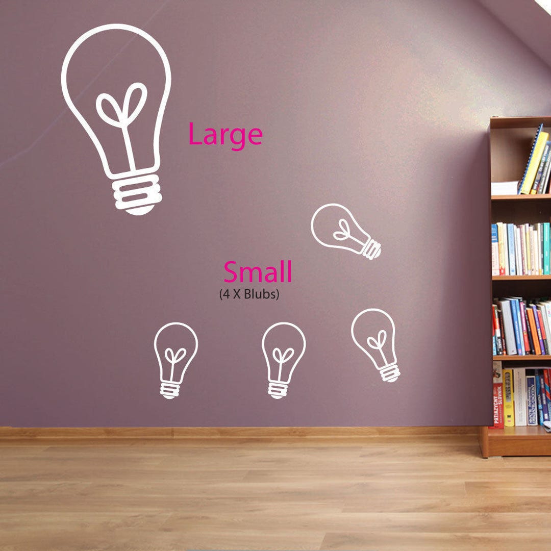 Lightbulb Adhesive Sticker A88 - Etsy