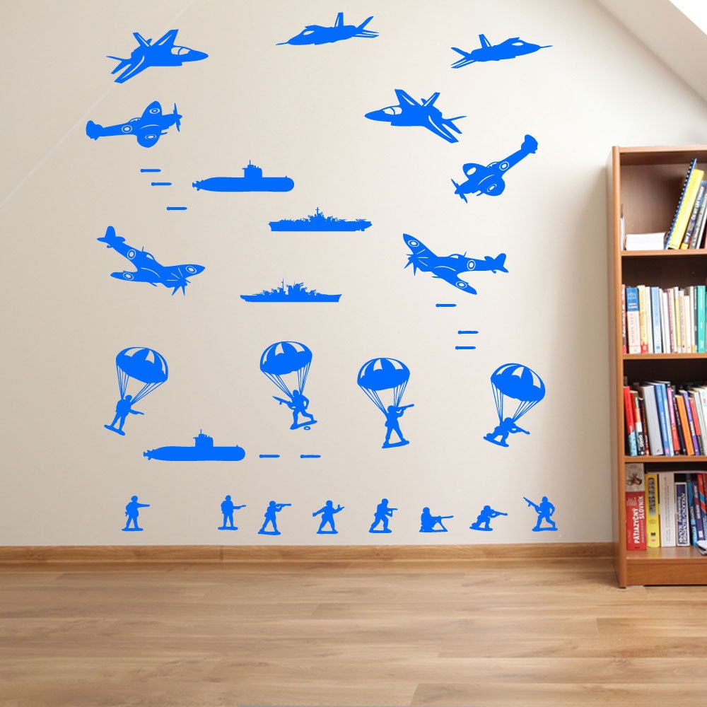 Military Soldiers Submarines RAF Wall Window Stickers Decals | Etsy