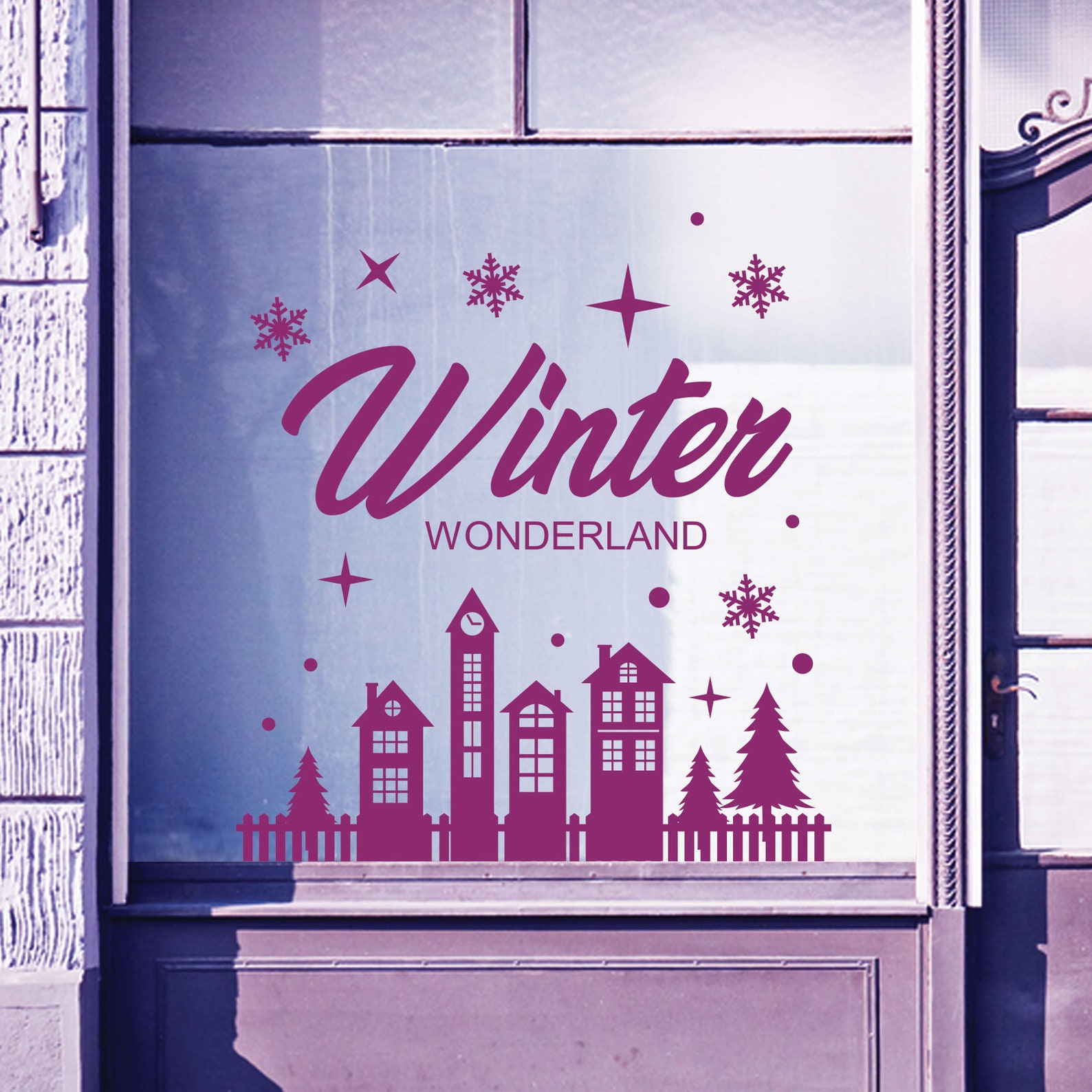 Christmas Shop Window Stickers Decals Display Xmas Wall Stickers ...