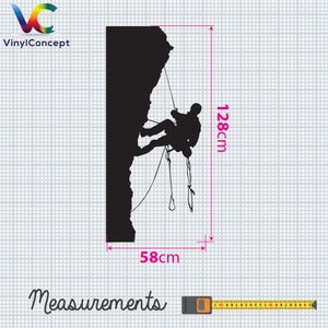 Climber Climbing Man Wall Window Stickers Decals Fun Kids Decor Vinyl ...