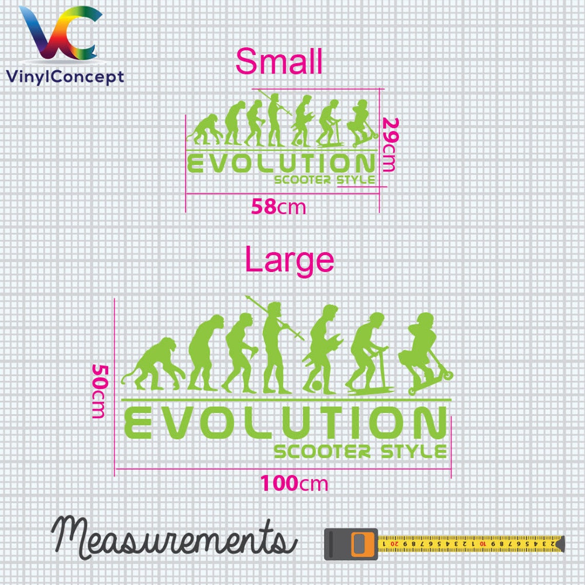 Scooter Evolution Wall Sticker A104 - Etsy