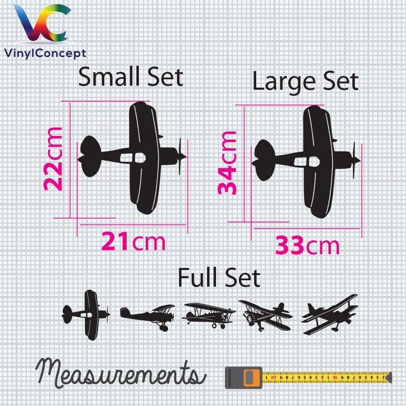 Planes Aircraft Wall Stickers Decal Kids Decor Window Fun | Etsy