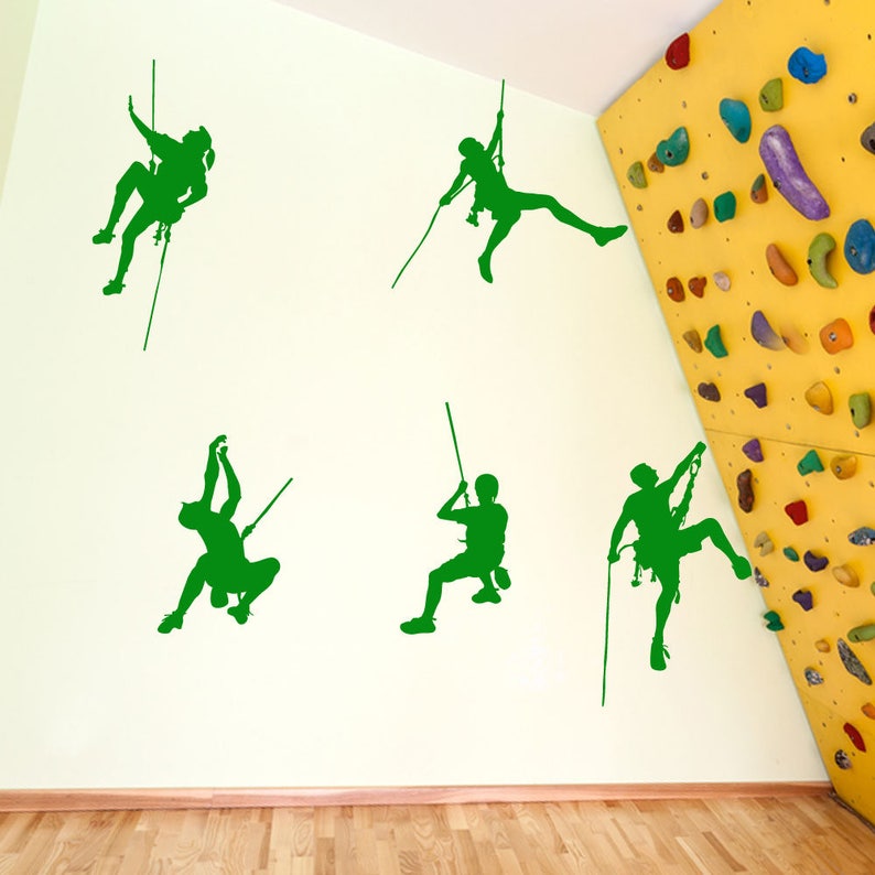 5 Climbers Set Wall Window Stickers Decals Fun Kids Decor Colourful ...
