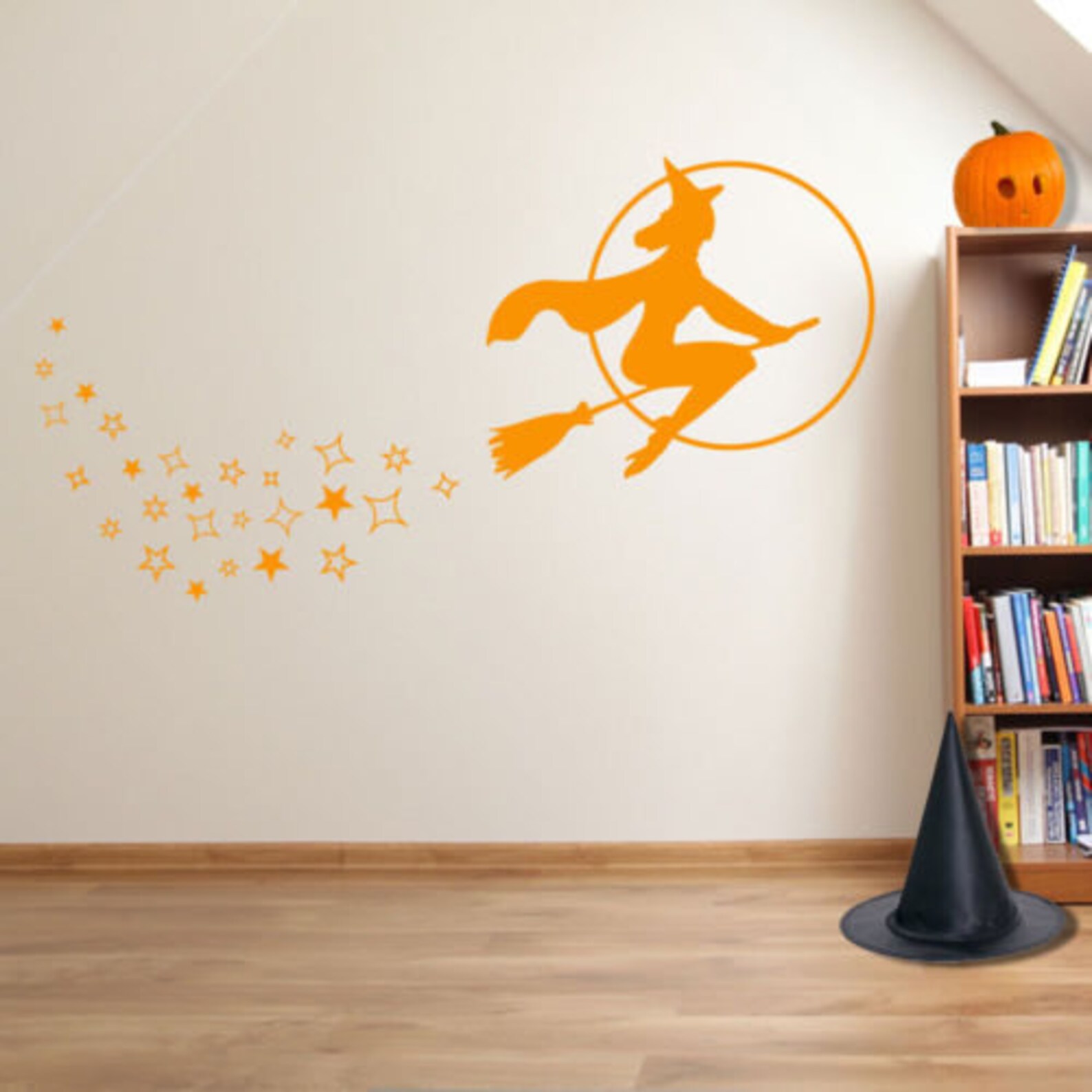 Halloween Flying Witch Spooky Party Creepy Window Wall - Etsy