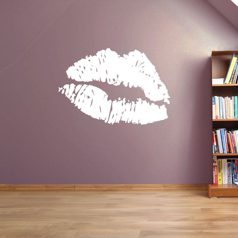 Lip Print Kiss Wall Window Stickers Decals Decor Fun Vinyl Colourful ...
