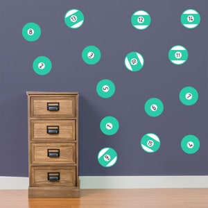 Pool Balls Wall Stickers A64 - Etsy