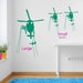Helicopter Action Wall Sticker A100 - Etsy