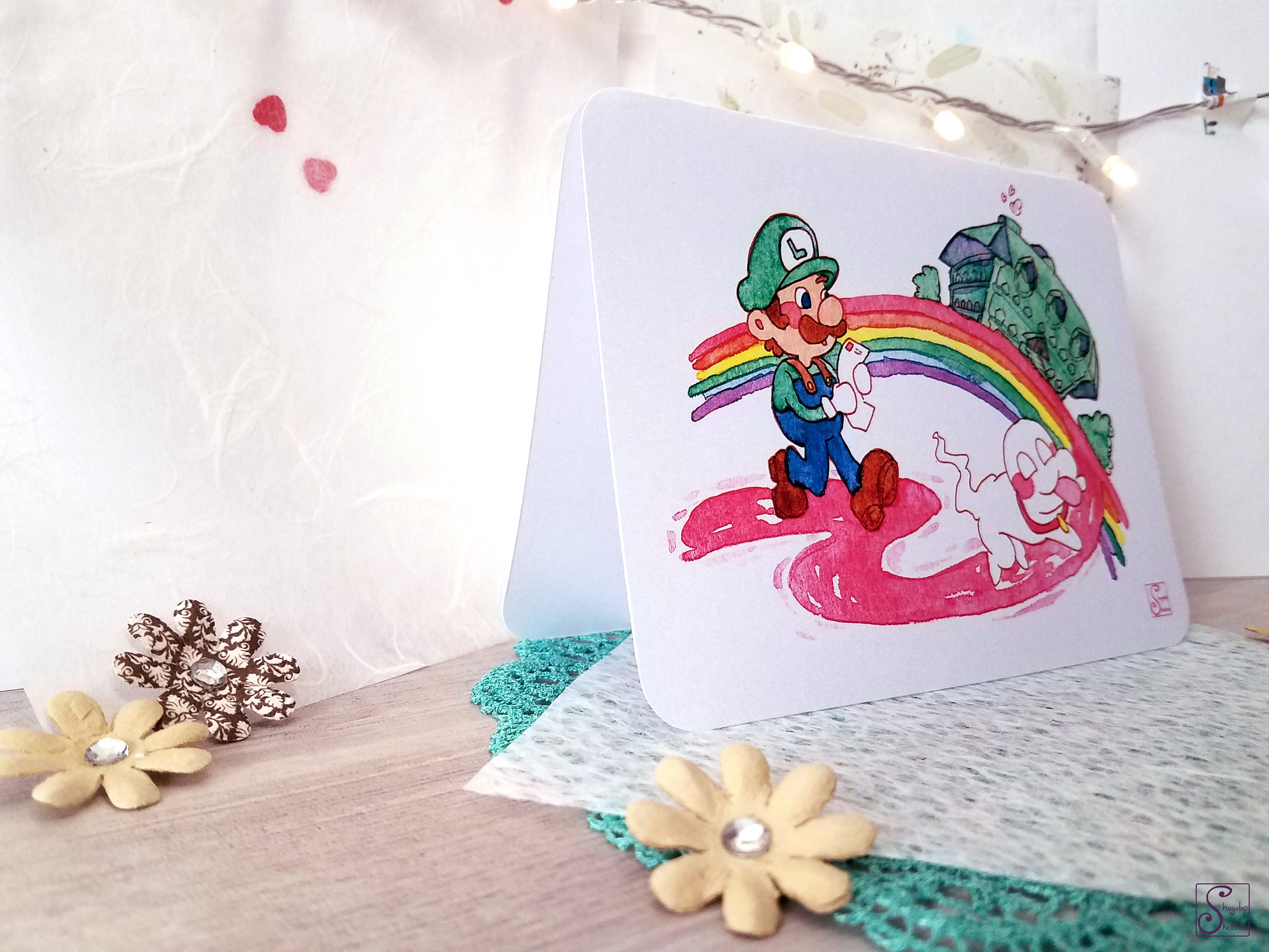 Coming Home Luigi's Mansion New Home Cards for Nerds | Etsy