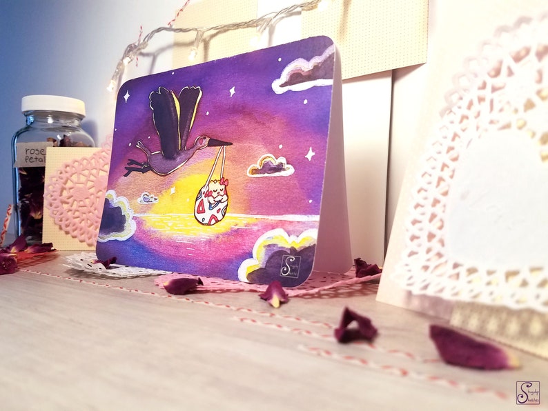 Togepi's Stork Pokemon New Baby Cards for Nerds - Etsy