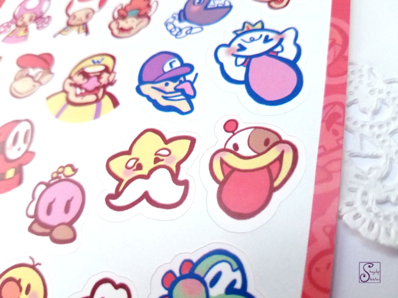 Mario Hand-made Stickers for Nerds | Etsy