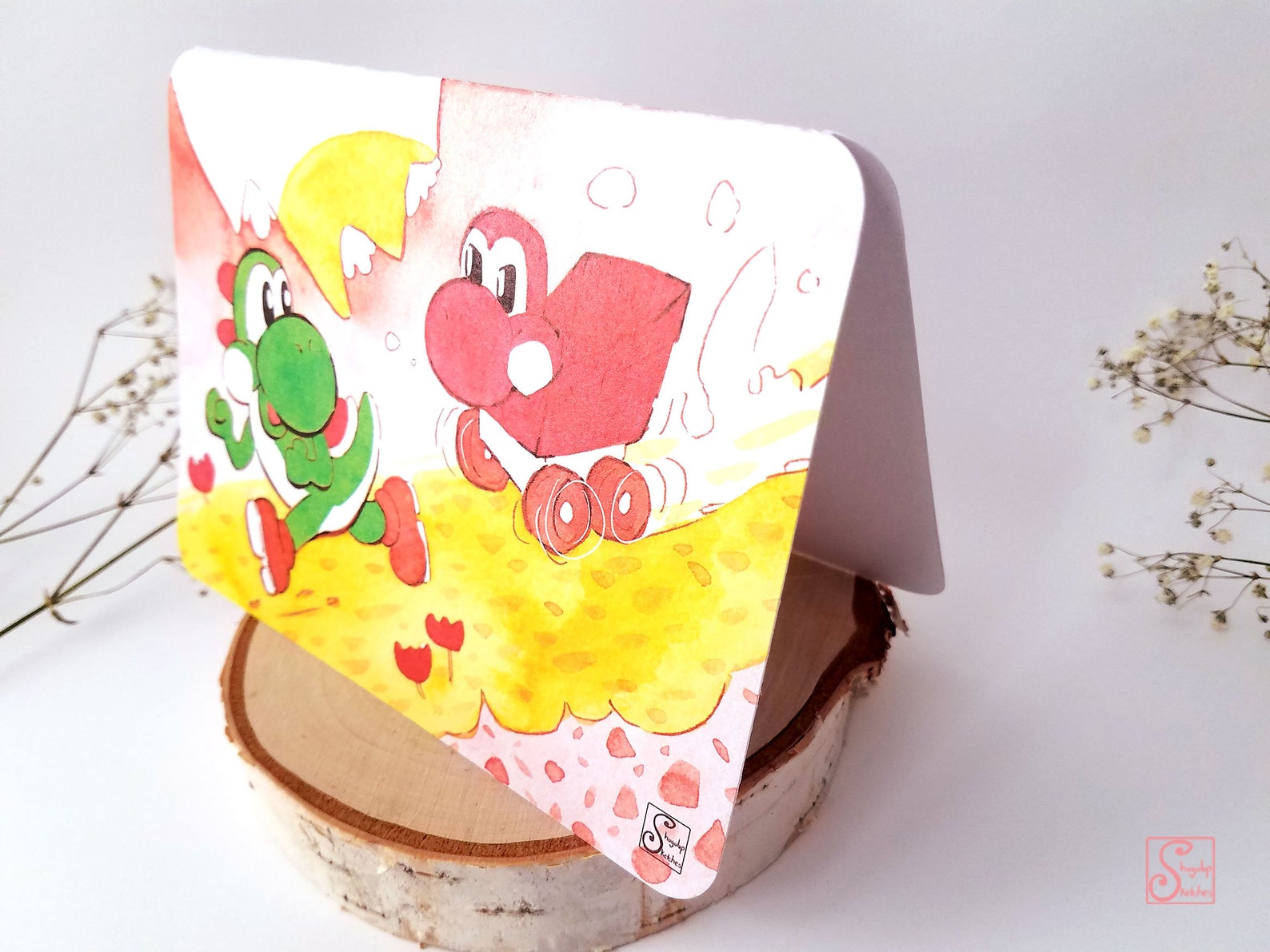 Togetherness Yoshi's Island Thinking of You Cards for - Etsy