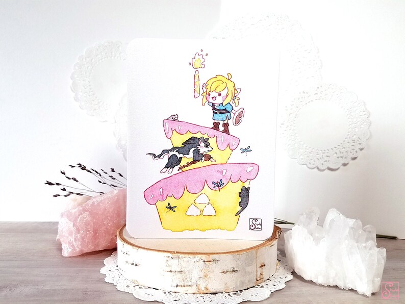 Link and Pup Legend of Zelda: Breath of the Wild Birthday | Etsy