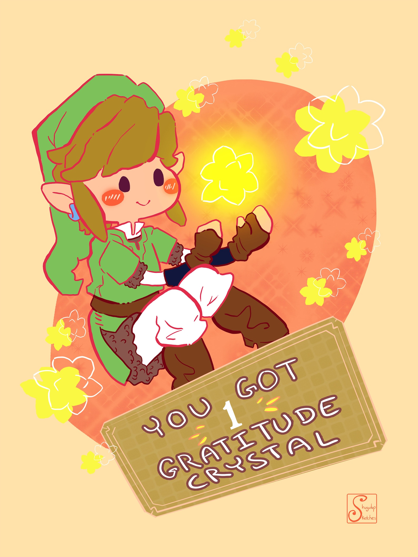 Gratitude Crystal Zelda Thank You Cards for Nerds | Etsy