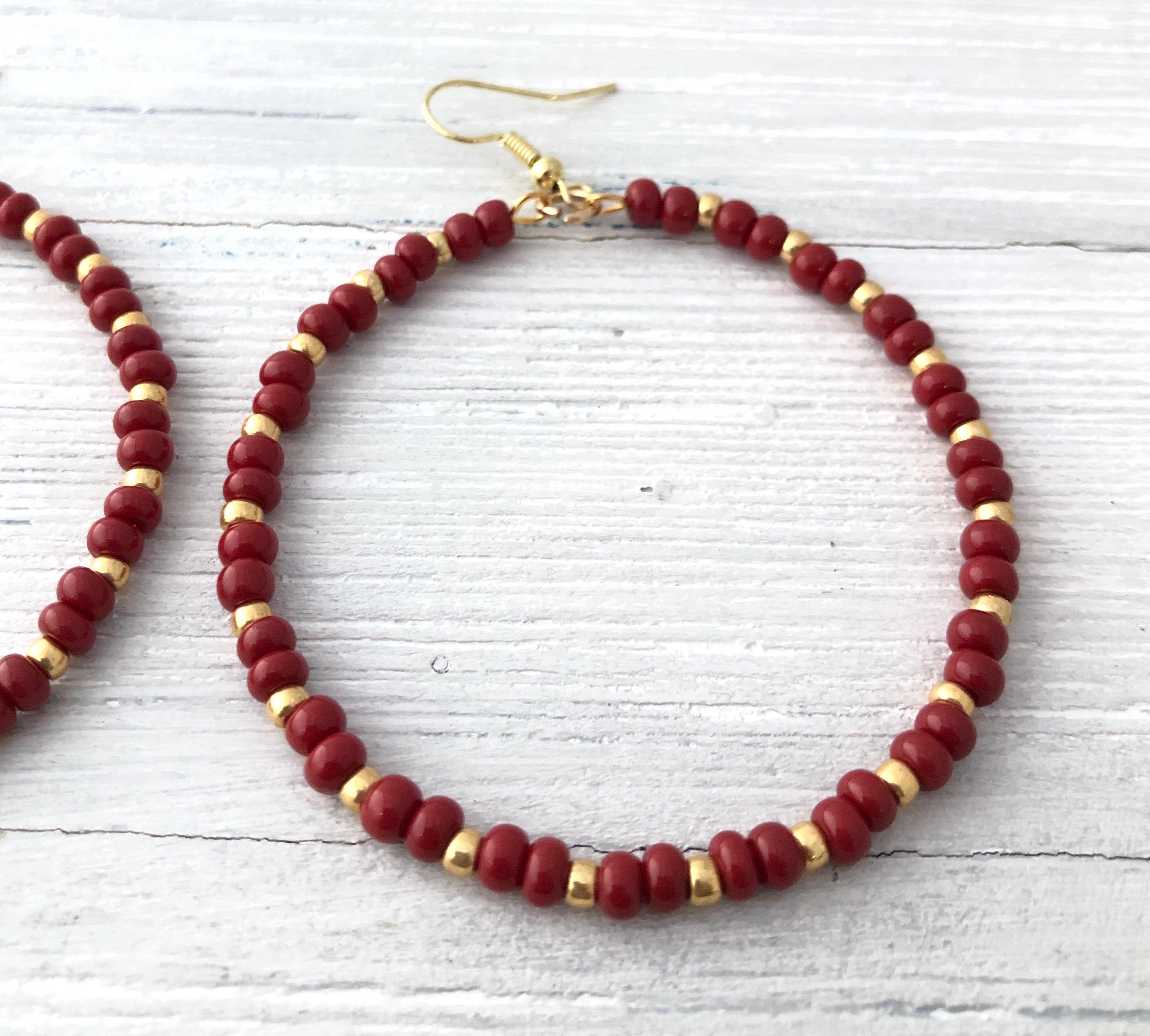 Maroon Game Day Jewelry, School Spirit Earrings, Gameday Earrings, Red ...