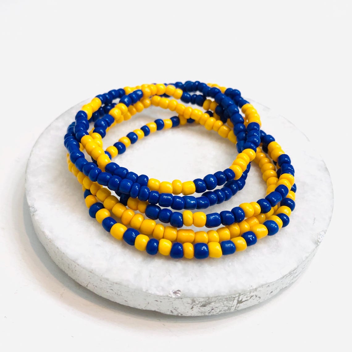 Yellow and Blue Sports Team Bracelets, Custom Football Bracelets ...