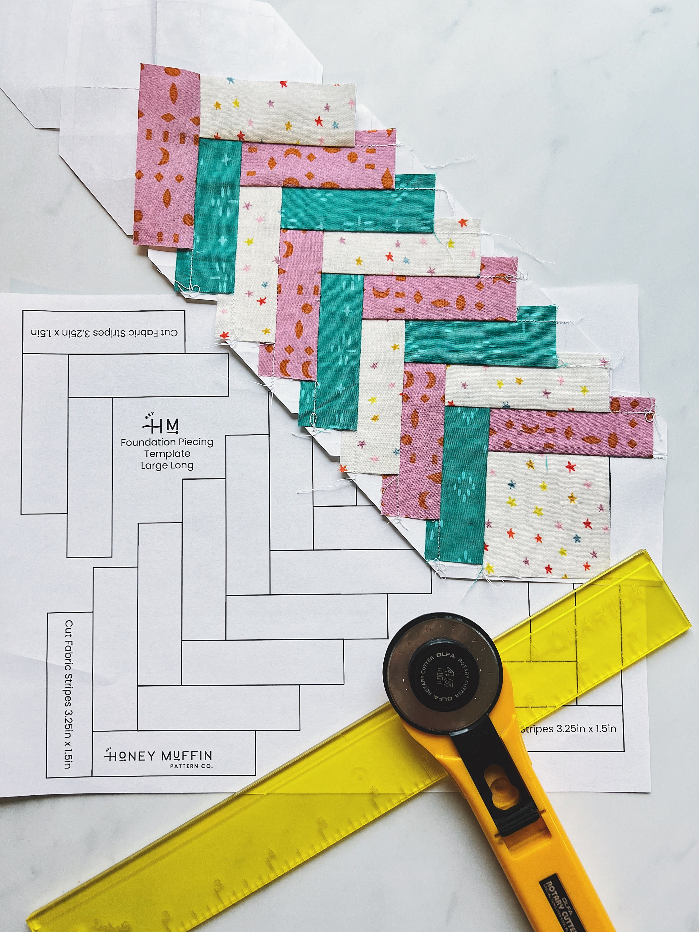 Quilt Braid Template (large Long) Pattern PDF - Etsy