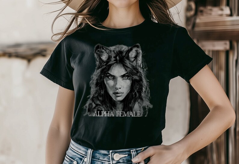 Alpha Female Femme Wolf Streetwear Clothing, Unisex Jersey Short Sleeve ...