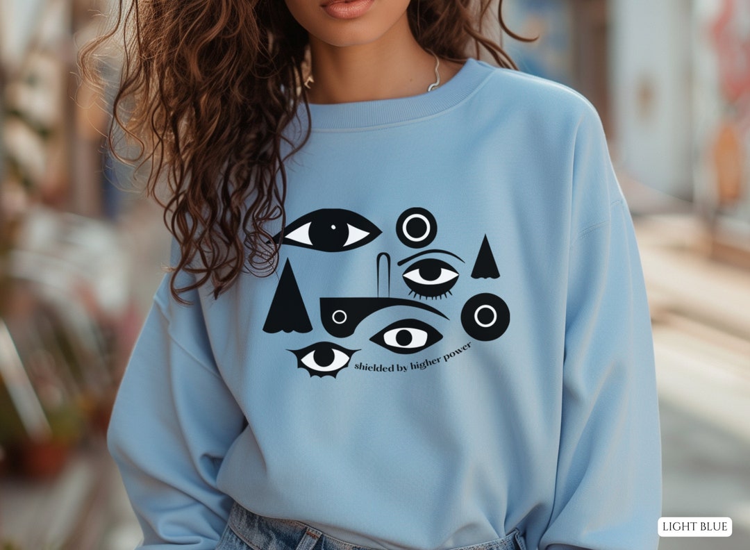 Evil Eye Protection Everyday Sweater, Evil Eye Sweatshirt, Gift for ...