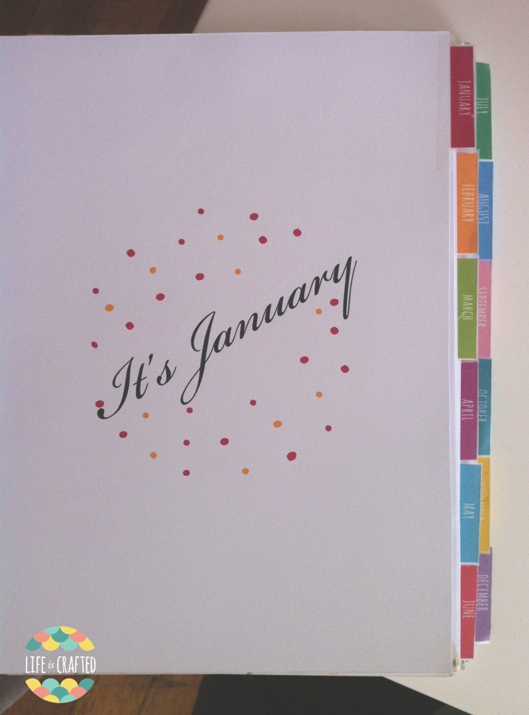 A5 Tabs PDF Printable January December Organizer Index Tab Dividers ...