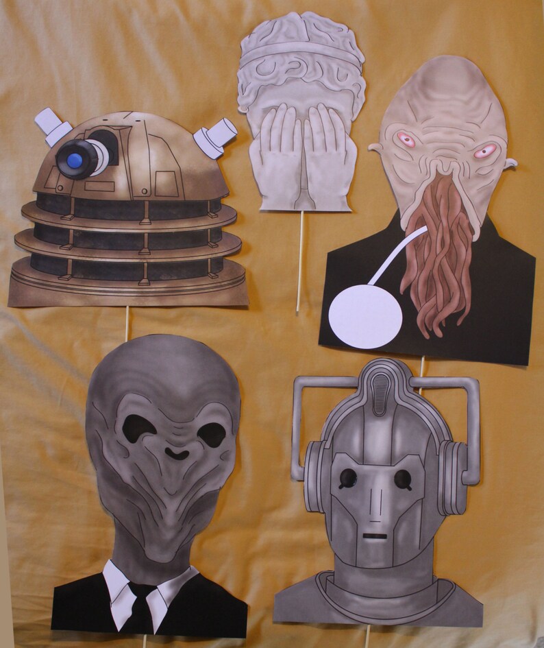 DIY 20 Piece Dr. Who Inspired Photo Booth Props (printable) - Etsy
