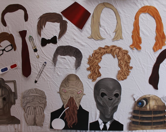DIY 20 Piece Dr. Who Inspired Photo Booth Props printable - Etsy