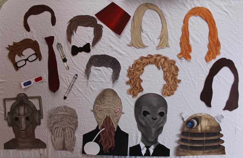 DIY 20 Piece Dr. Who Inspired Photo Booth Props (printable) - Etsy