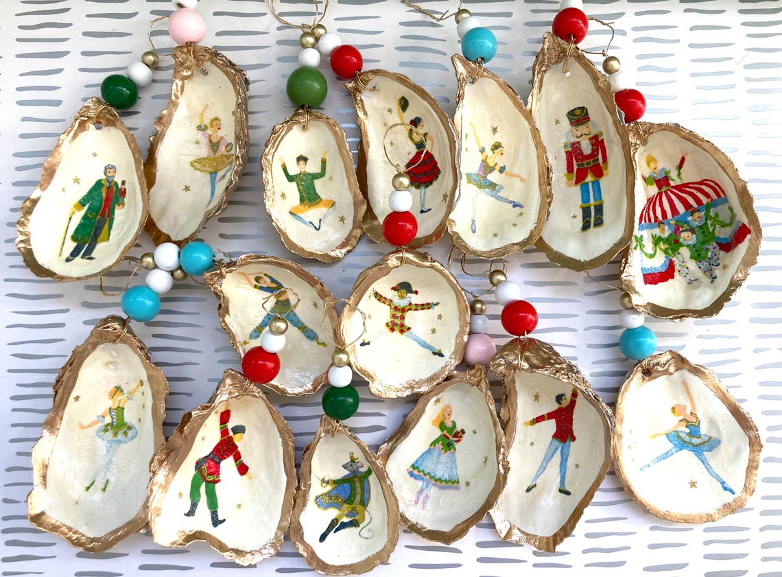Oyster Shells the Nutcracker Ballet 15 Piece Ornaments*oyster Shell ...