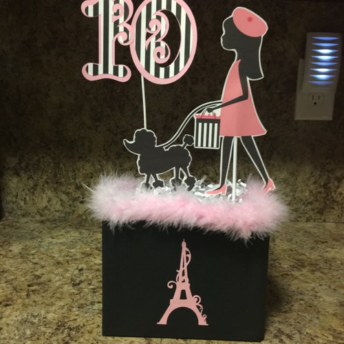 Paris Birthday Decor Paris Editable Pack Black Pink Party | Etsy