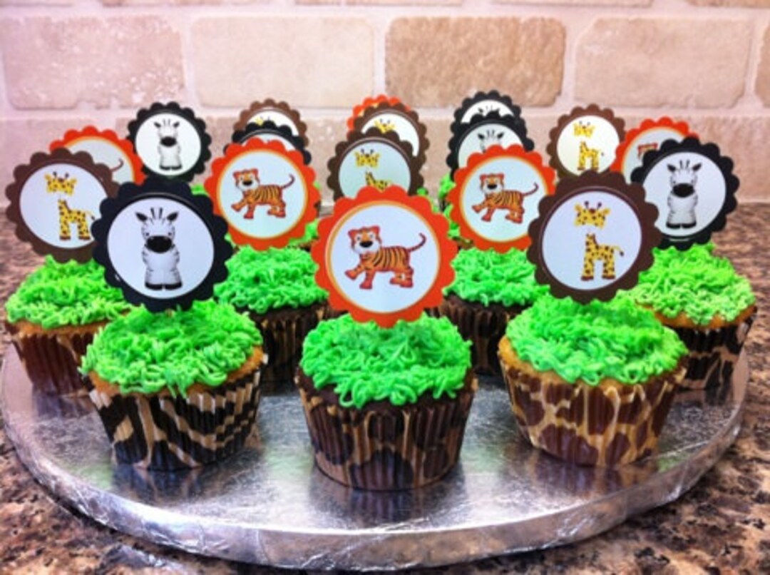 Safari Cupcake Toppers - Etsy