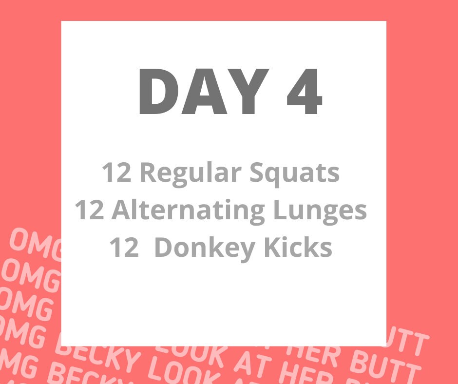 31 Day Squat Challenge DAILY POSTS - Etsy