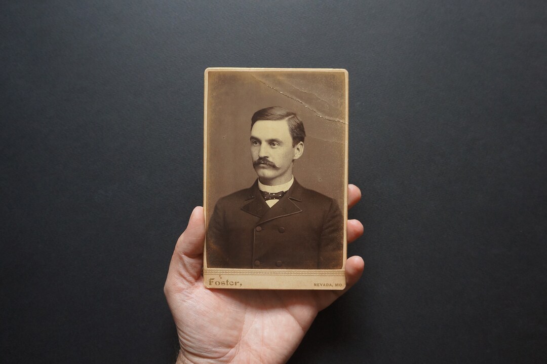 Vintage Photography Cabinet Card Moustache Men - Etsy