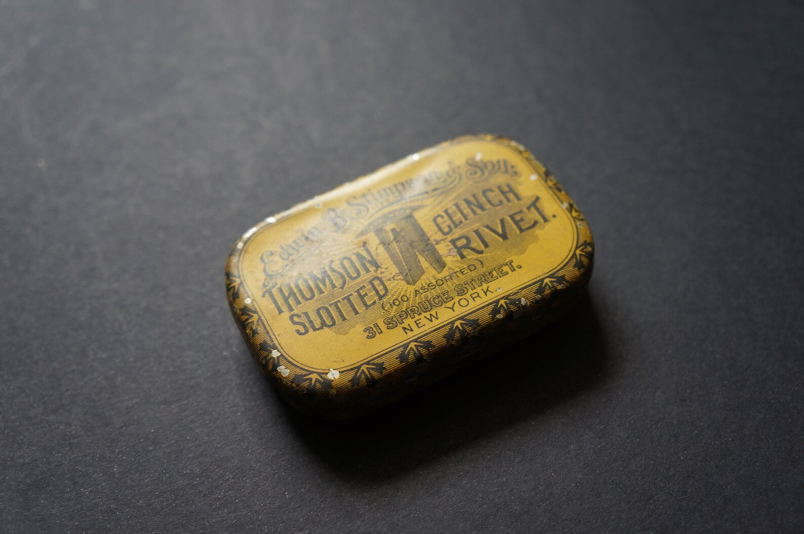 Vintage Tin Box Edwin B. Stimpson & Son Thomson Slotted Clinch Rivet - Etsy