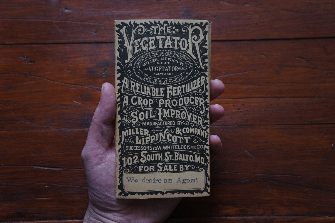 1880 Farmer Pocket Companion the Vegetator Vintage Folder Advertising ...