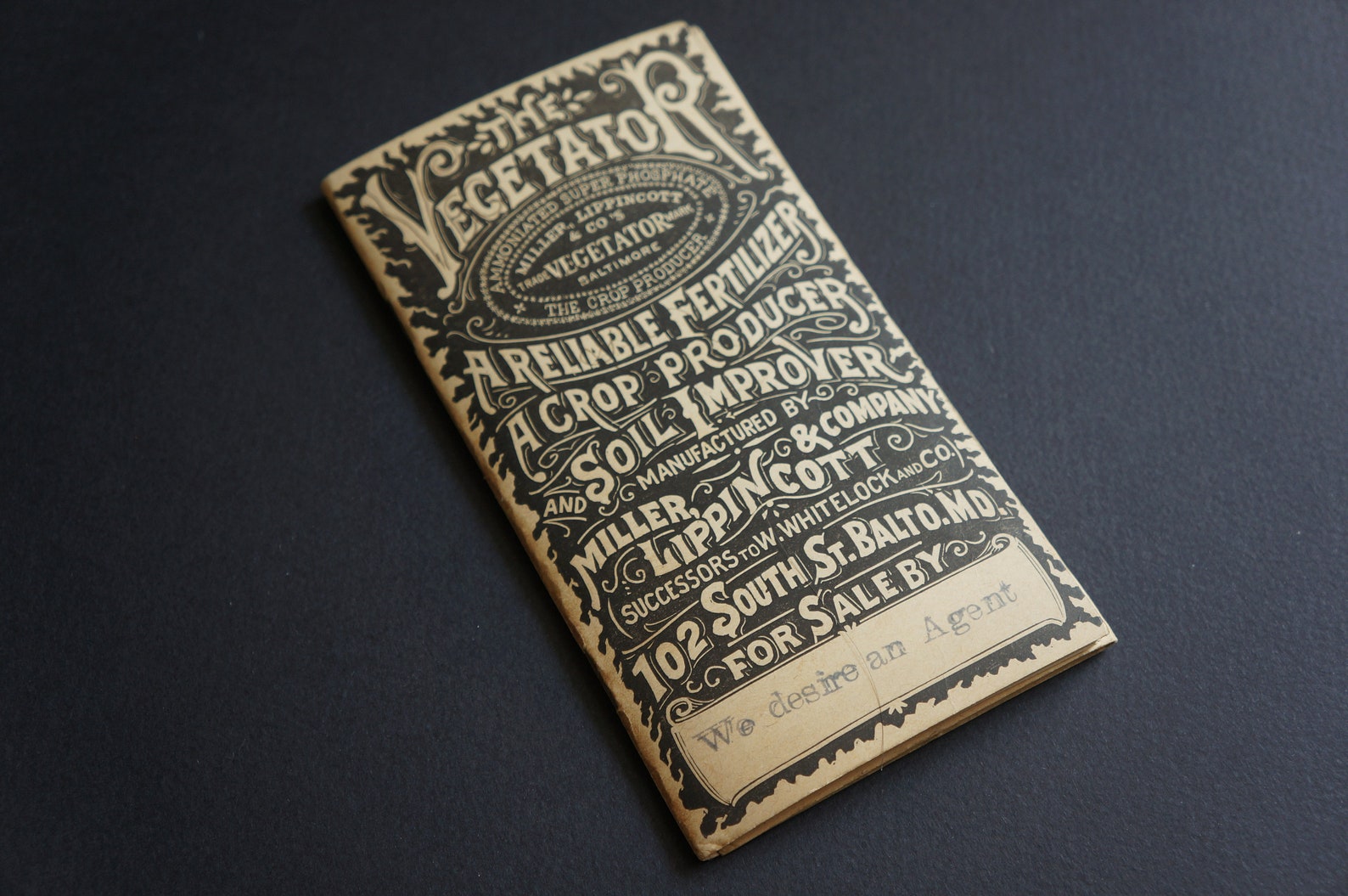 1880 Farmer Pocket Companion the Vegetator Vintage Folder Advertising ...