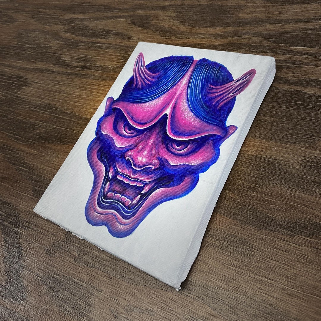 Purple Oni Original Acrylic on Canvas - Etsy